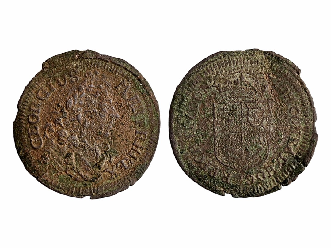 Copper English Style Nuremberg Jetton With Bust of George I Circa 1714 ...