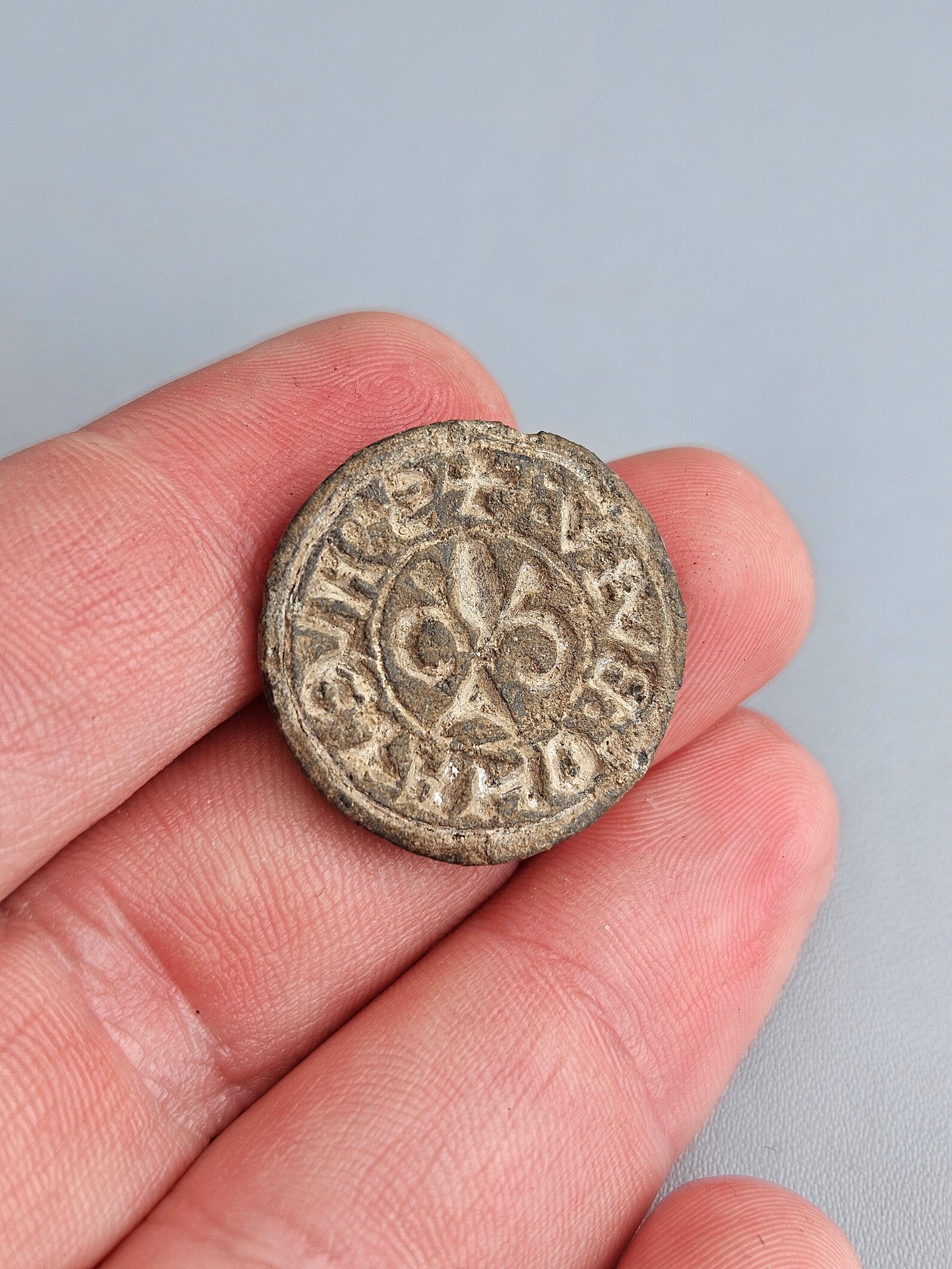 Lead Medieval Personal Seal Matrix Circa 1200-1300 AD, Metal Detecting ...