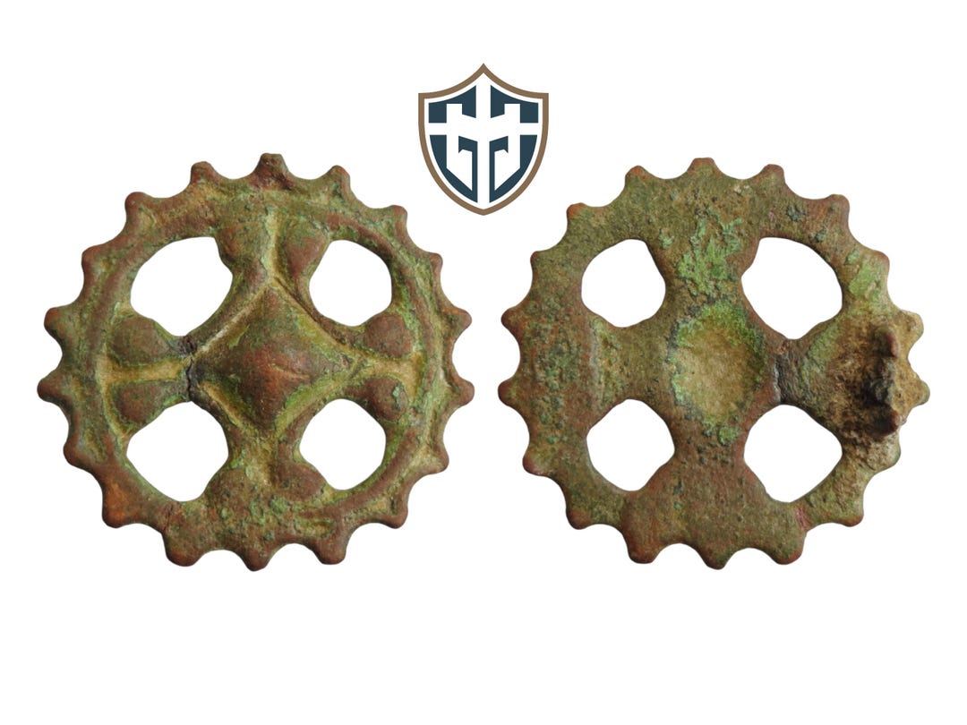 Bronze Anglo-saxon Cogwheel Brooch Circa 9th Century AD, Metal ...