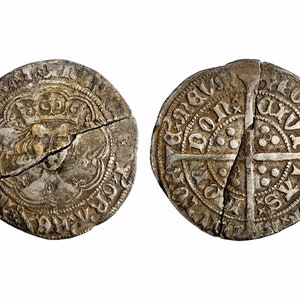 King Henry VI Silver Medieval Hammered Groat Coin broken Circa 1422 ...