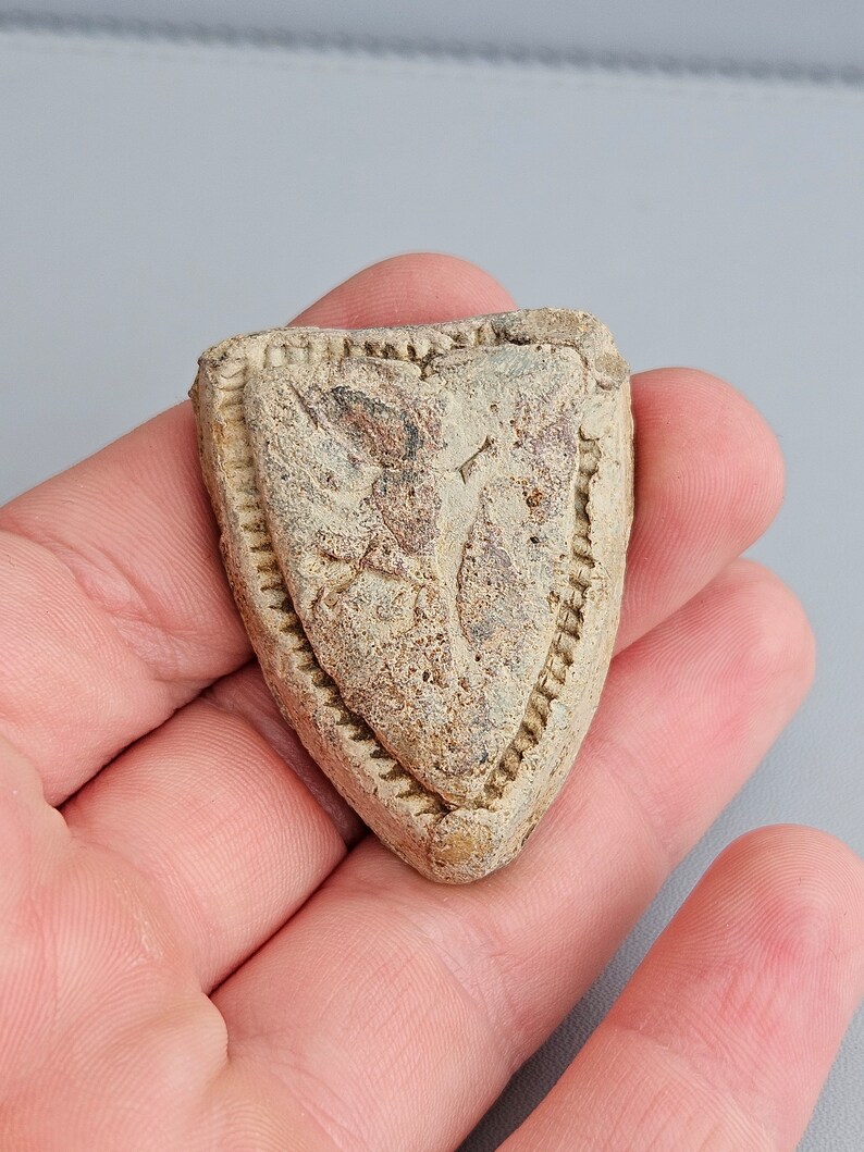 Large Lead Medieval Shield-shaped Trade Weight With Zoomorphic Lion ...