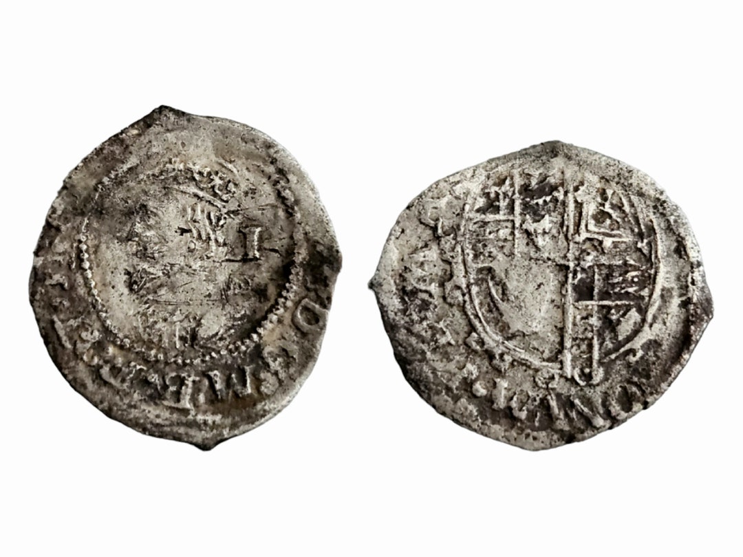 King Charles I Silver Hammered Penny Coin Circa 1625-1649 AD, Metal ...