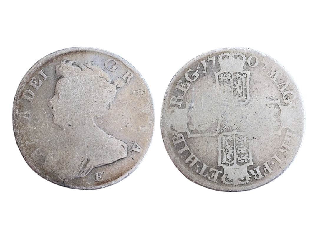 Queen Anne Silver Milled Halfcrown Circa 1707 AD, Metal Detecting Find ...