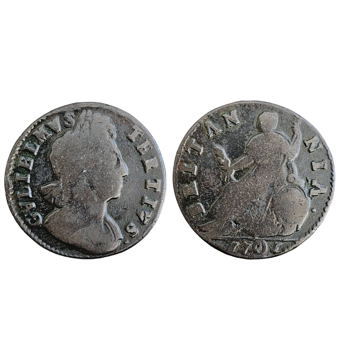 Copper King William III Halfpenny Coin Circa 1701 AD, Metal Detecting ...