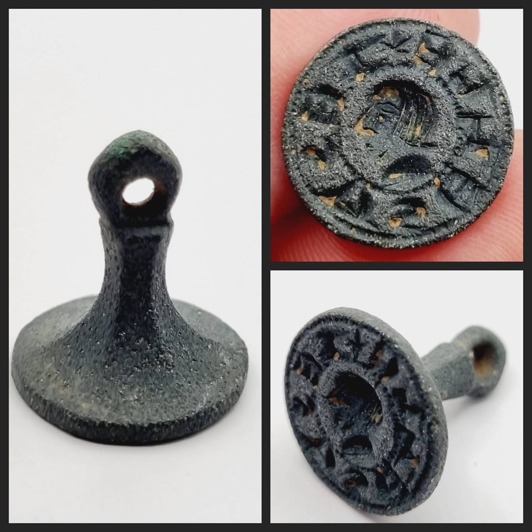 Bronze Medieval Seal Matrix With Central Bust Circa 13th-14th - Etsy