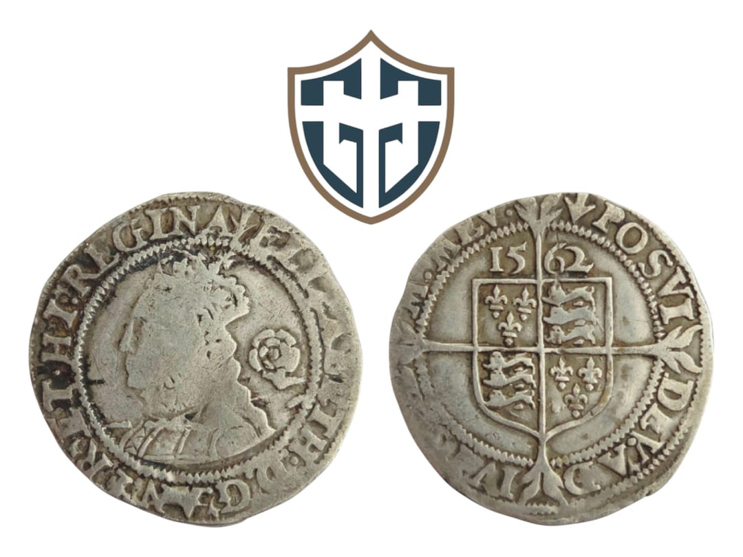 Queen Elizabeth I Silver Hammered Threepence Coin Circa 1562 AD, Metal ...