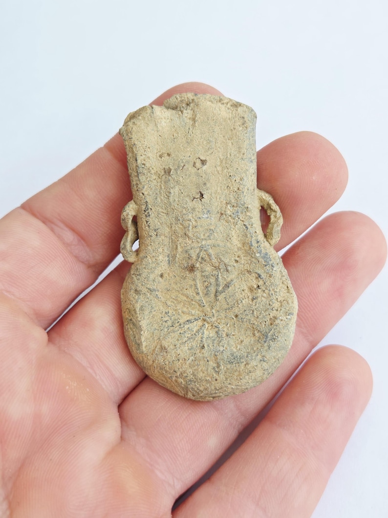Lead Medieval Pilgrims Ampulla With Flower Motif Circa 14th-15th ...
