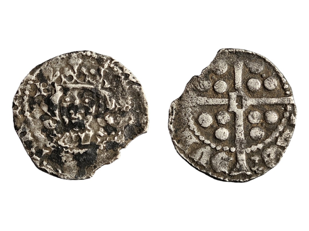 King Edward IV Medieval Silver Hammered Penny Coin Circa 1471-1483 AD, Durham Mint,second Reign ...