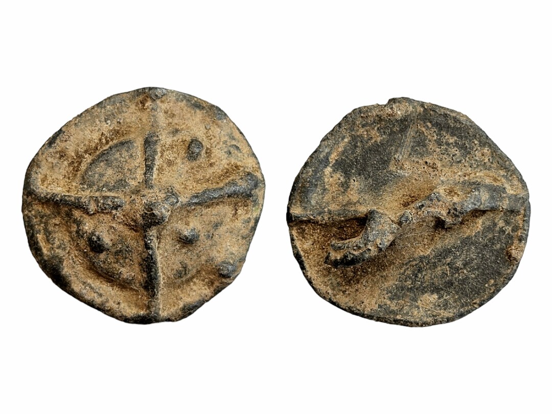 Lead Medieval-tudor Button or Cloak Fastener Circa 15th-16th Century AD ...