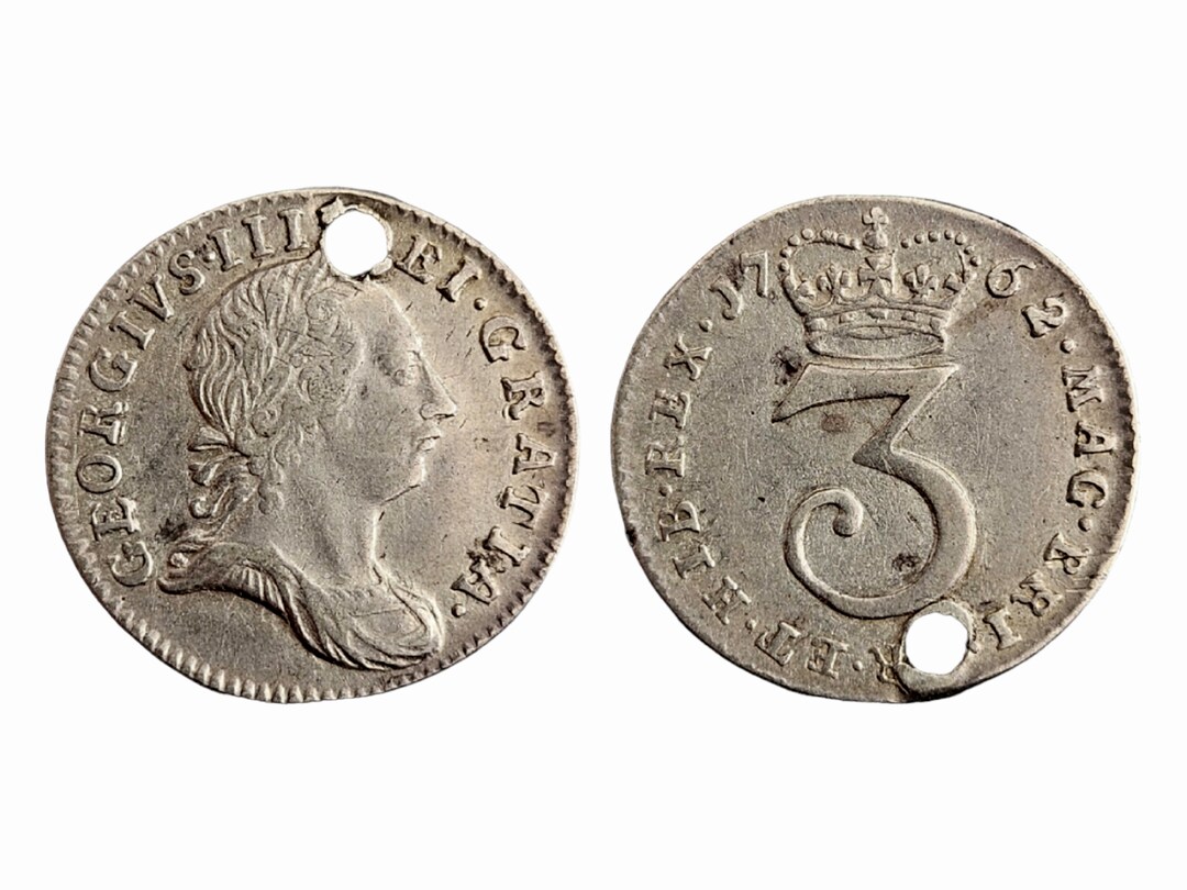 King George III Silver Threepence Coin Circa 1762 AD, Metal Detecting ...