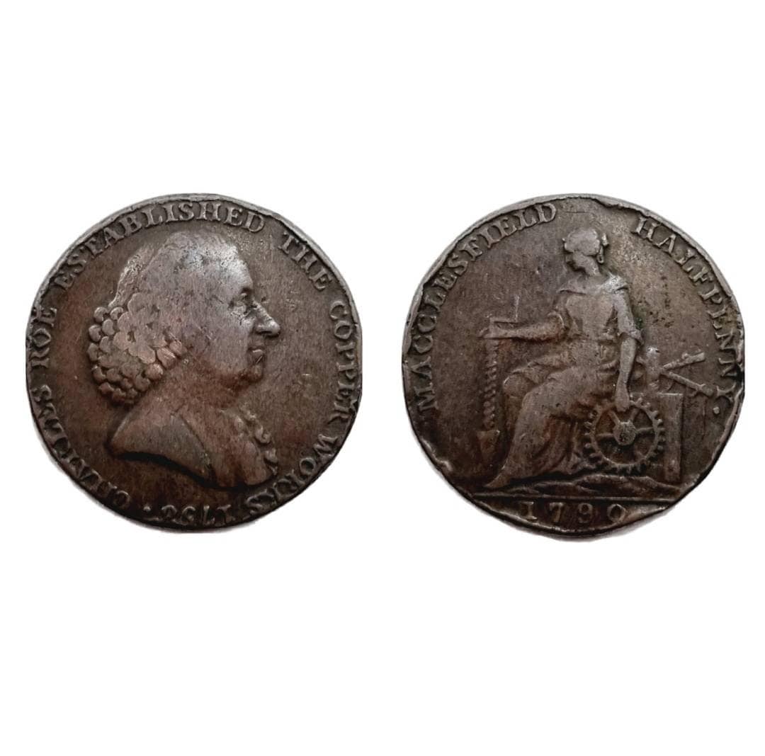 Cheshire-macclesfield Halfpenny Copper Condor Token Circa 1790 AD ...