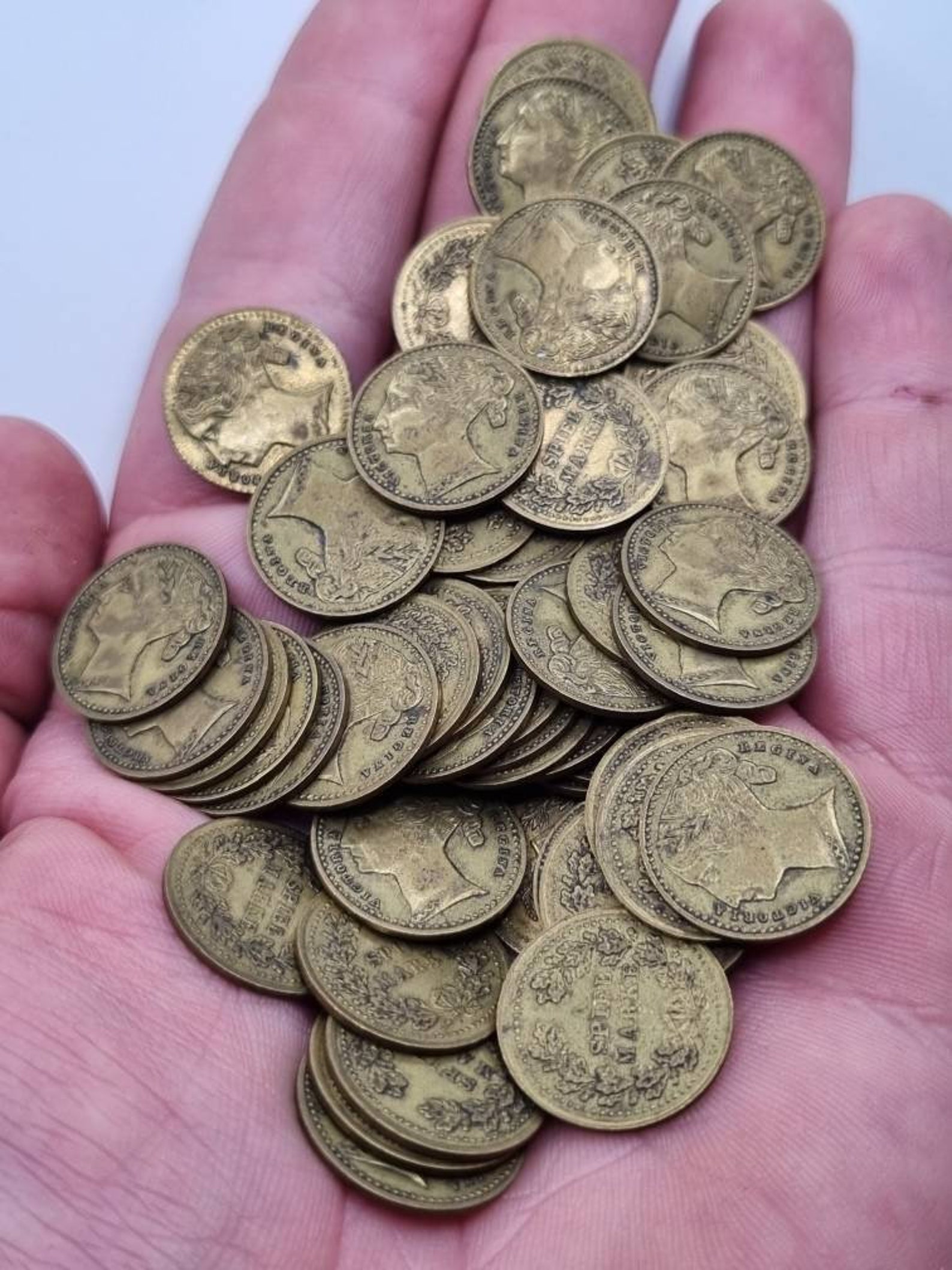 Queen Victoria Victorian Brass Toy Money Circa 19th Century | Etsy