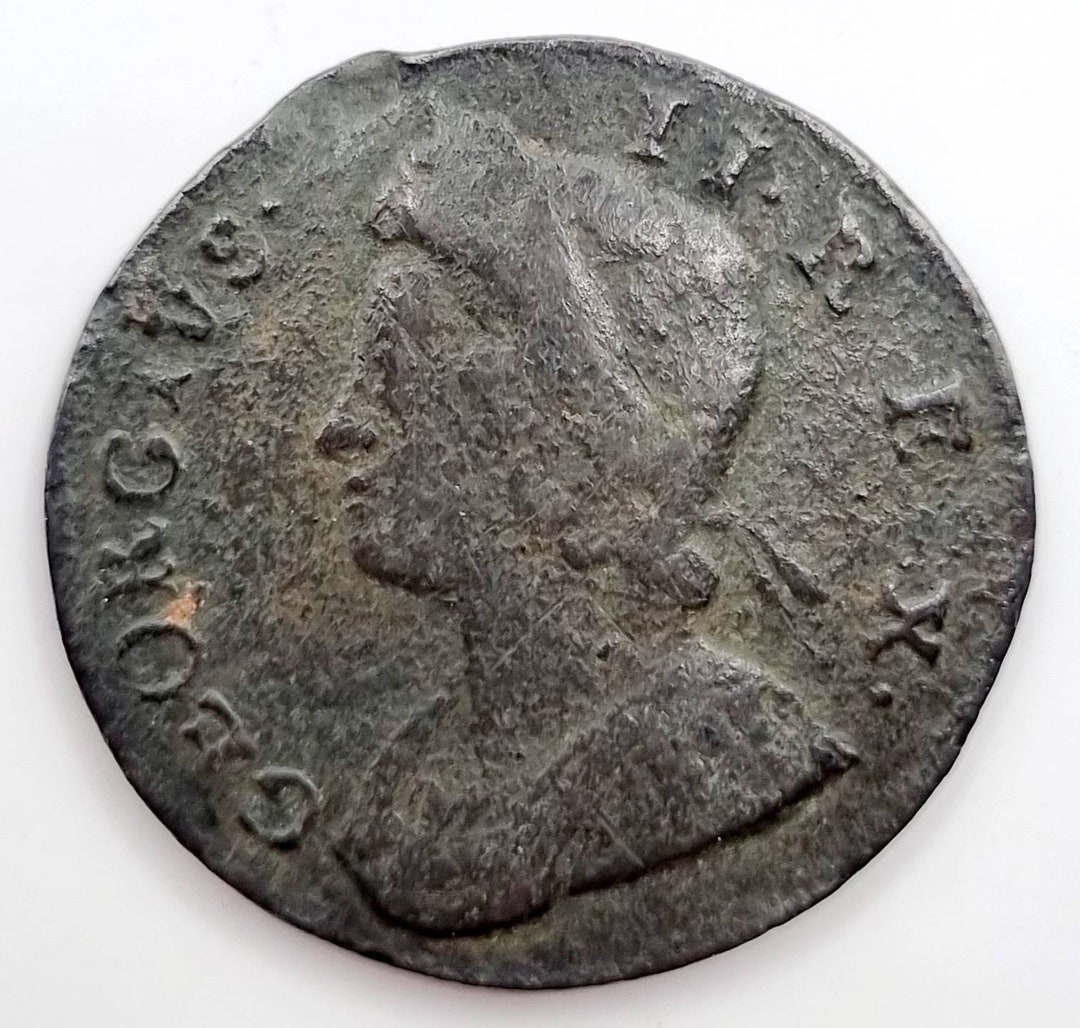 King George II Copper Halfpenny Coin Circa 1735 AD, Metal Detecting ...