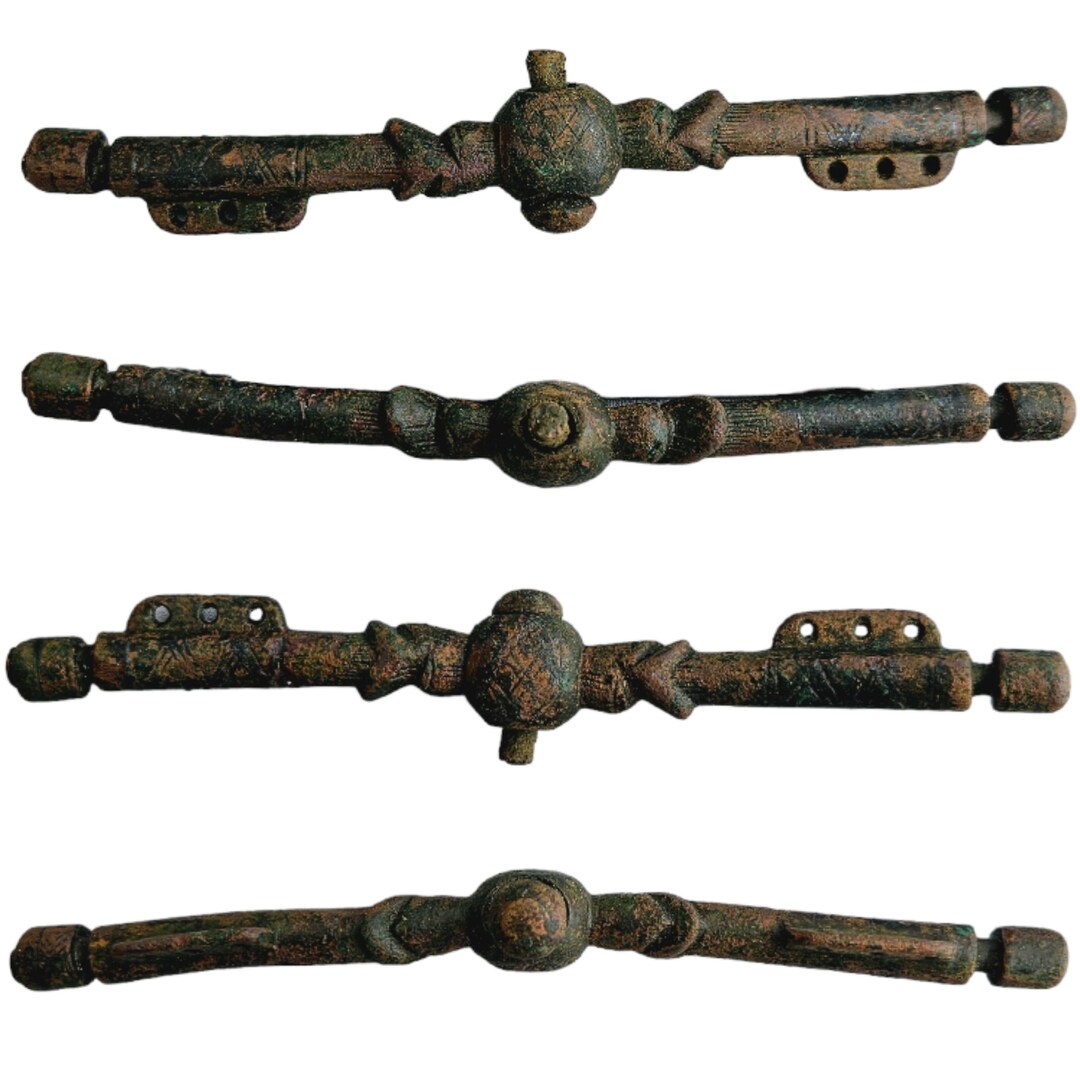 Large Copper Alloy Medieval-tudor Purse Bar With Zoomorphic Beasts ...