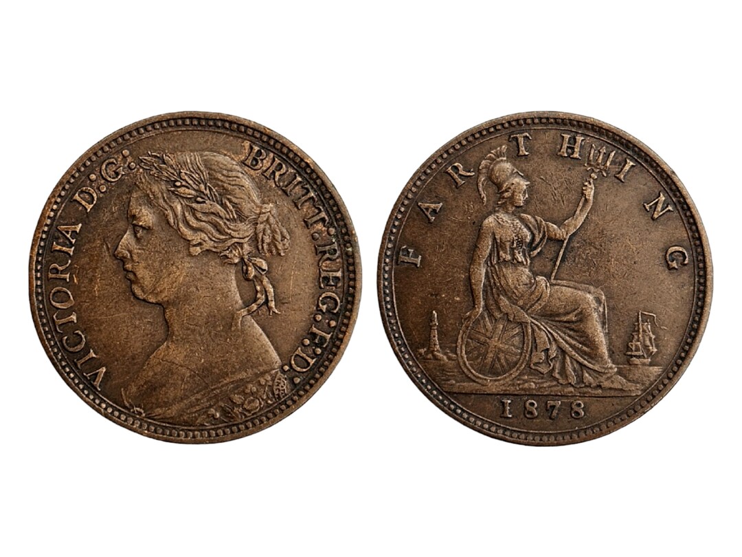 Queen Victoria Copper Farthing Coin Circa 1878 AD, Metal Detecting Find ...
