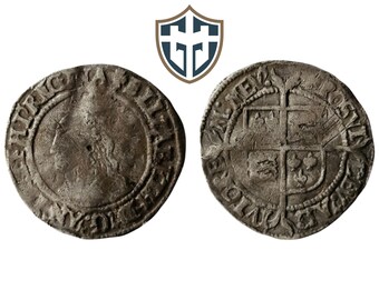 Queen Elizabeth I Silver Hammered Threepence Coin Circa 1570 AD, Metal ...