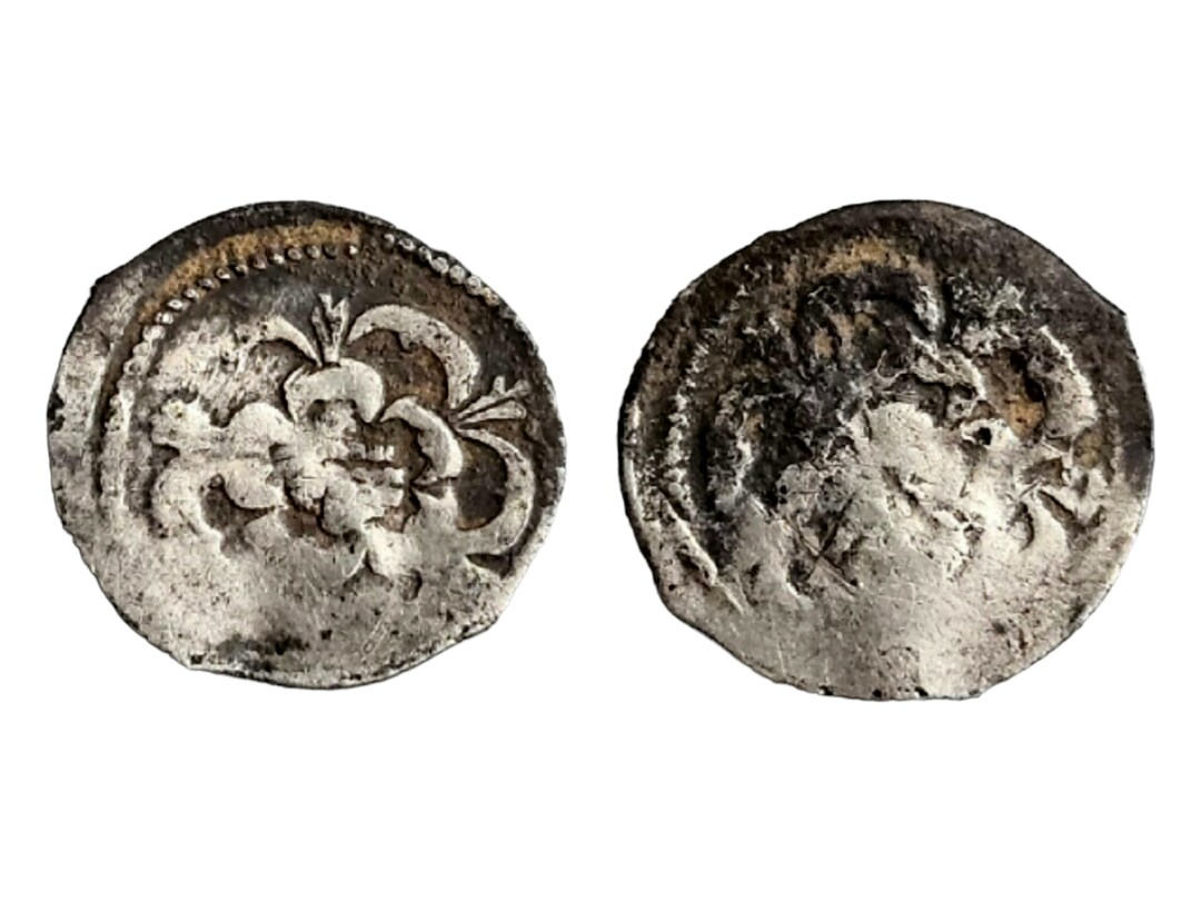 King Charles I Silver Hammered Halfpenny Coin Circa 1625-1649 AD, Metal ...