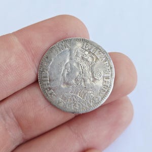 Queen Elizabeth I Silver Milled Sixpence Coin Circa 1562 AD, Metal ...