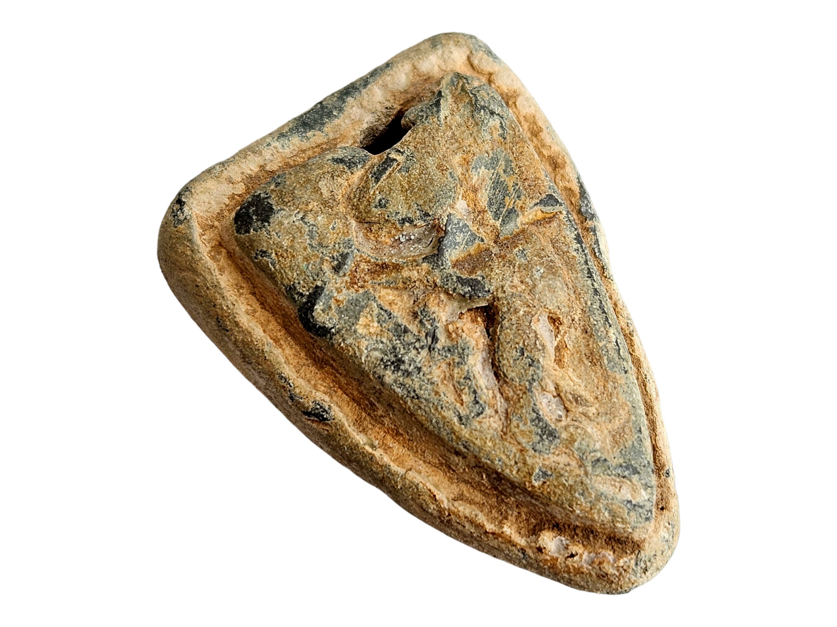 Lead Medieval Shield Shaped Trade Weight With Zoomorphic Lion Circa ...