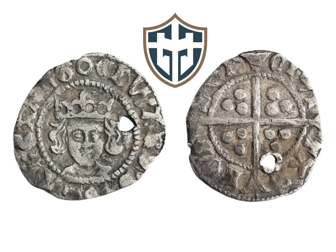 King Edward IV Medieval Silver Hammered Penny Coin Circa 1471-1472 AD ...