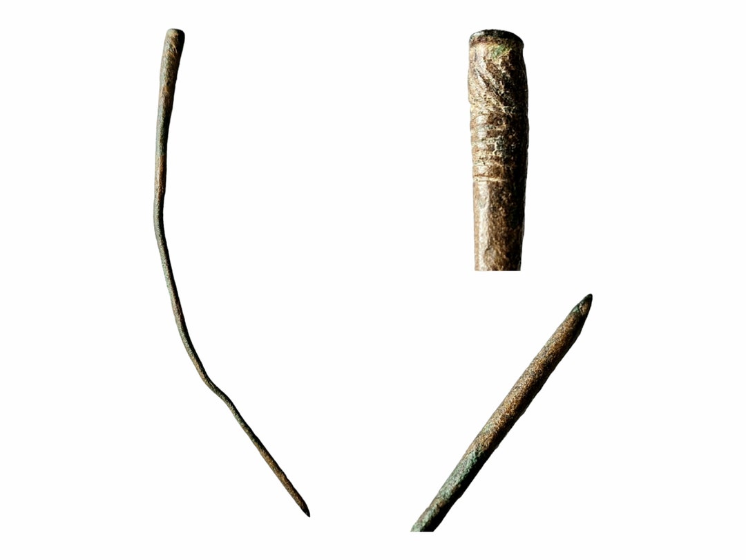 Copper Alloy Anglo-saxon Barrel-cylinder-headed Hair Pin Circa 6th ...