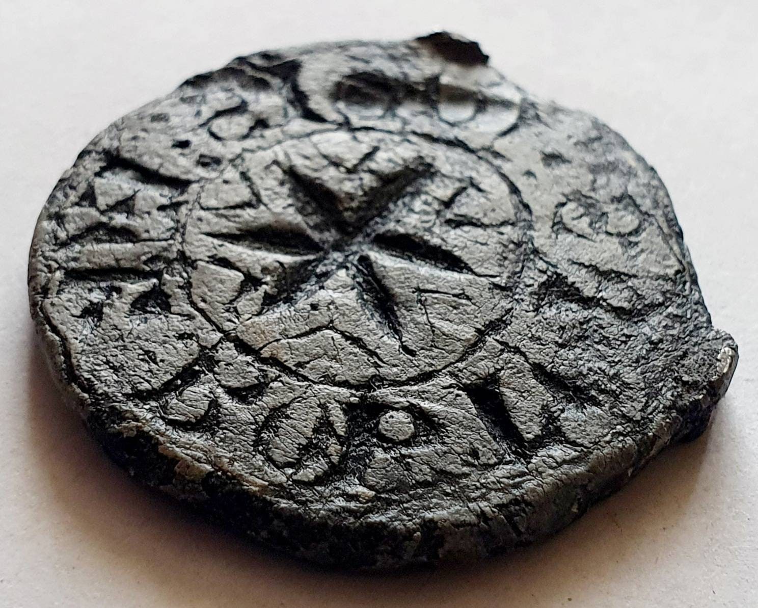 Medieval lead vessica seal mateix circa 12th-13th century AD metal ...