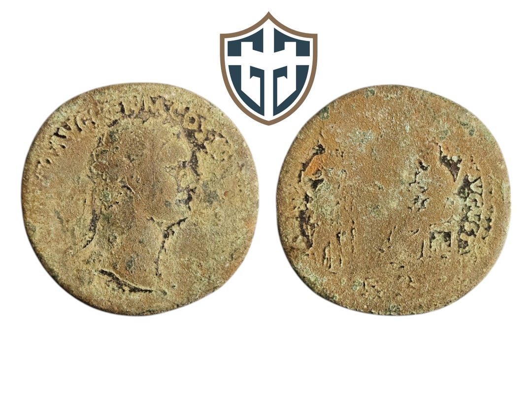 Domitian Ae Bronze Roman Sestertius Coin Circa 85 AD, Metal Detecting ...