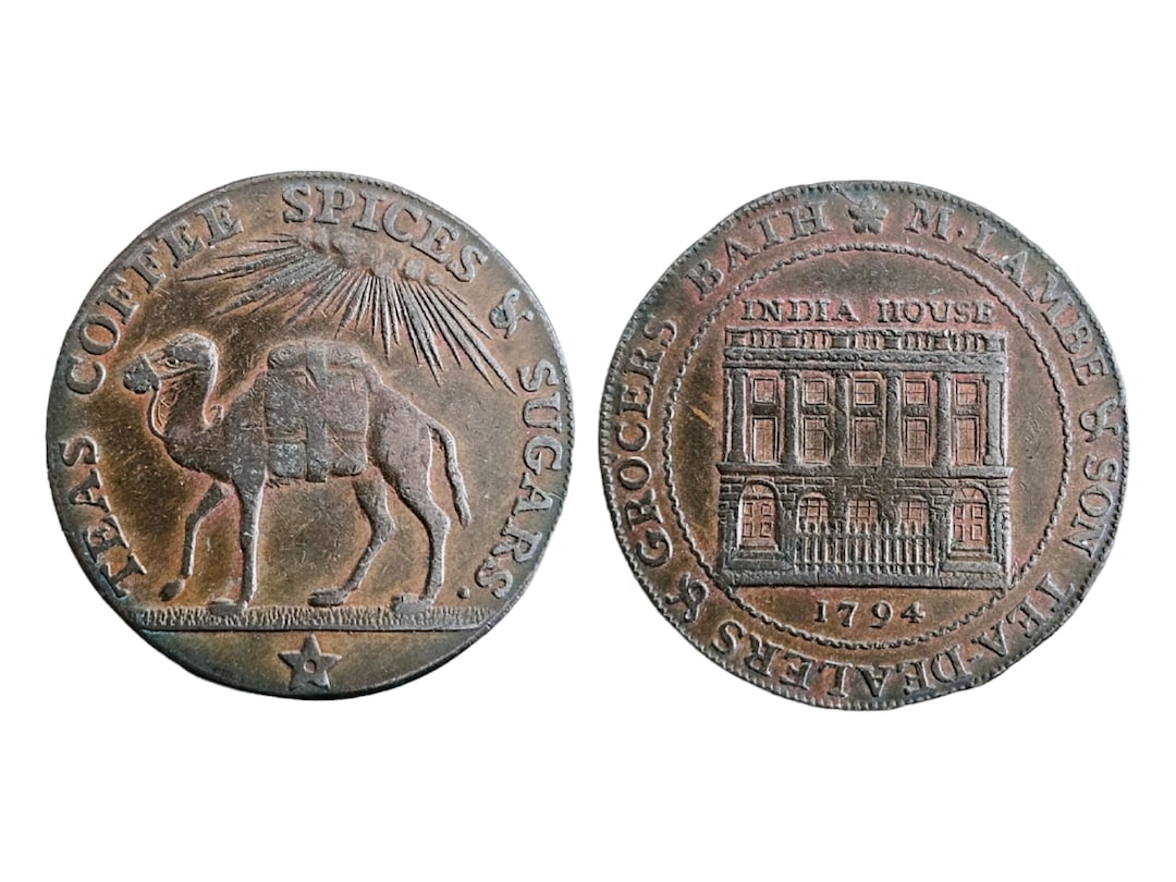 M. Lambe & Son Tea-dealers and Grocers Copper Condor Halfpenny Token ...