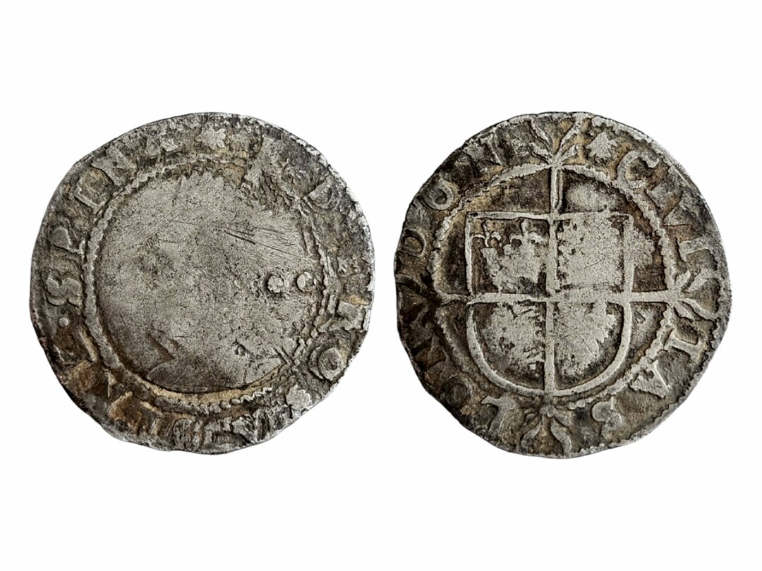 Queen Elizabeth I Silver Hammered Halfgroat Coin Circa 1584-1586 AD ...