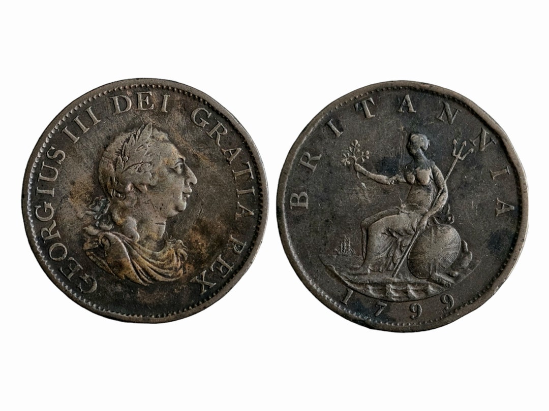 King George III Copper Halfpenny Coin Circa 1799 AD, Metal Detecting ...