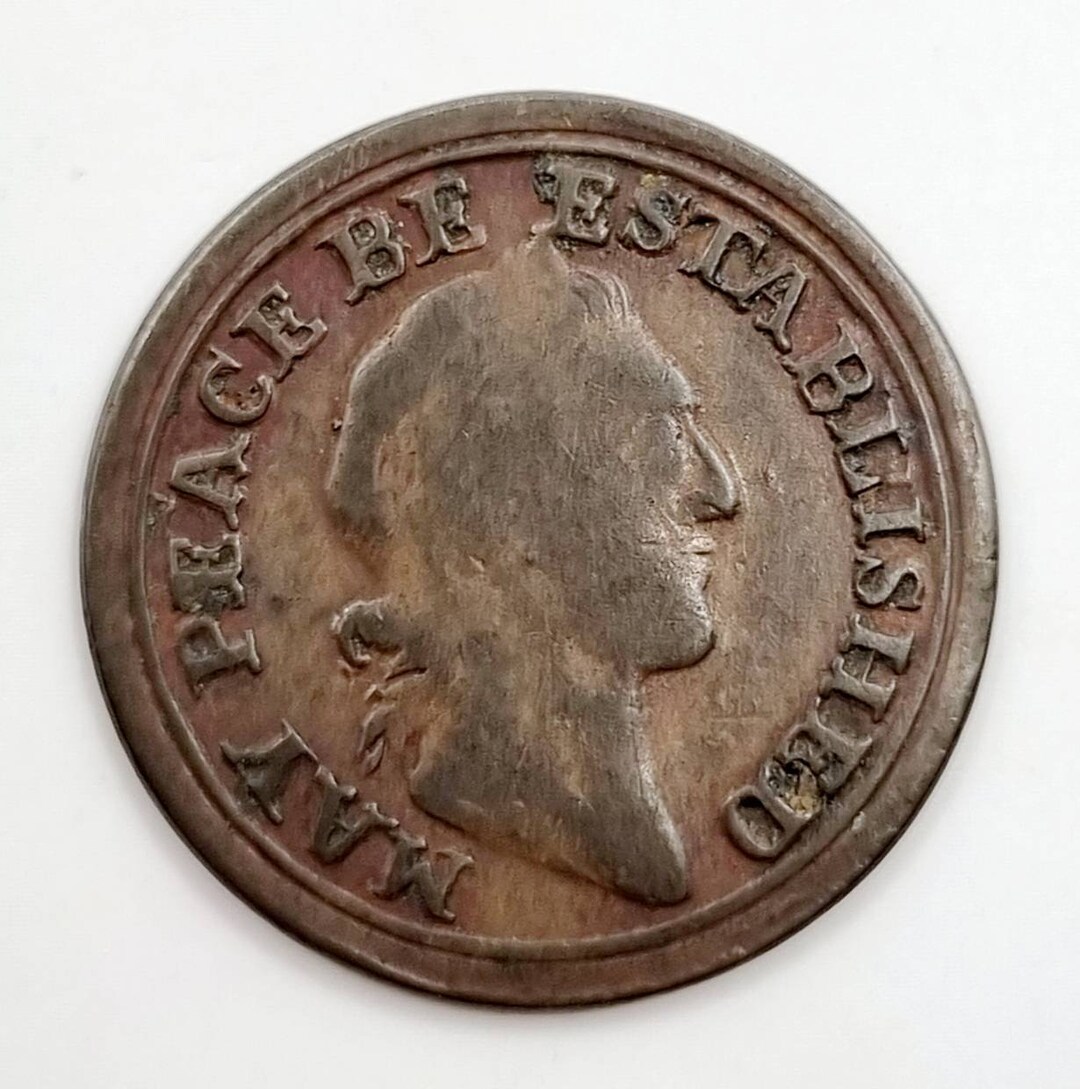 Irish 'may Peace Be Established' Copper Condor Farthing Token Circa ...