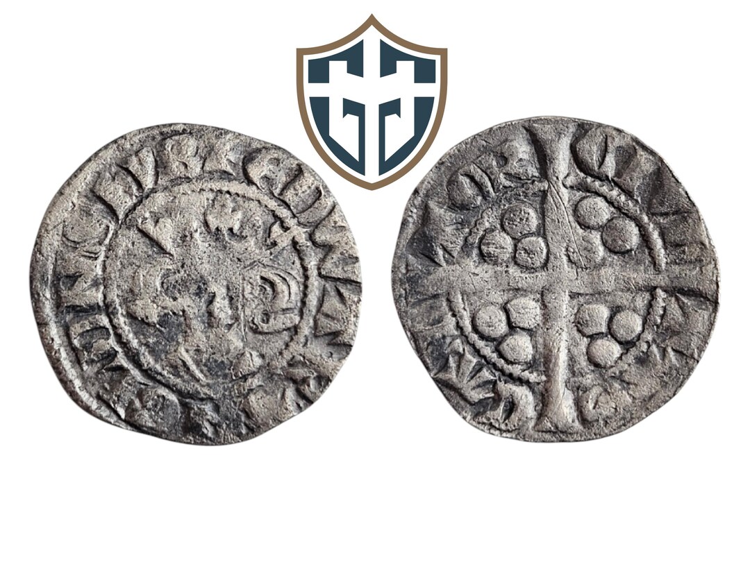 King Edward I Medieval Silver Hammered Penny Coin Circa 1279-1307 AD, Canterbury Mint, Metal ...
