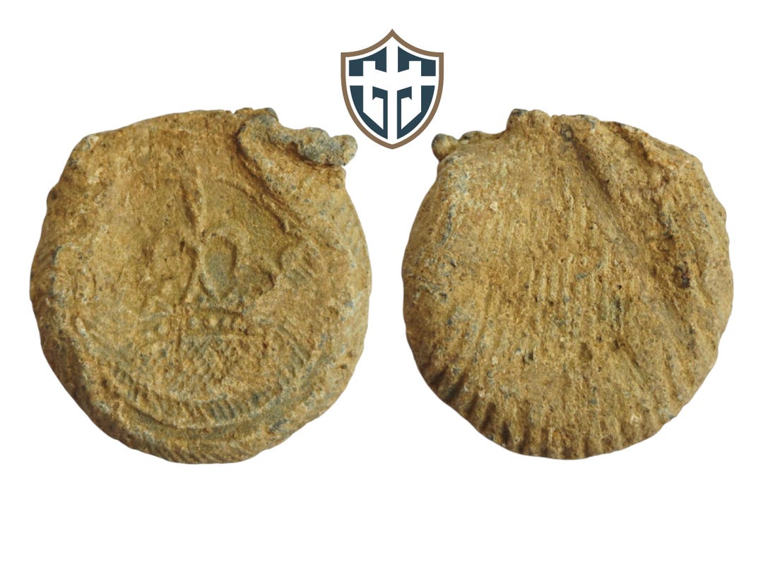 Lead Medieval Pilgrims Ampulla With Fleur-de-lis Motif Circa 14th-15th ...