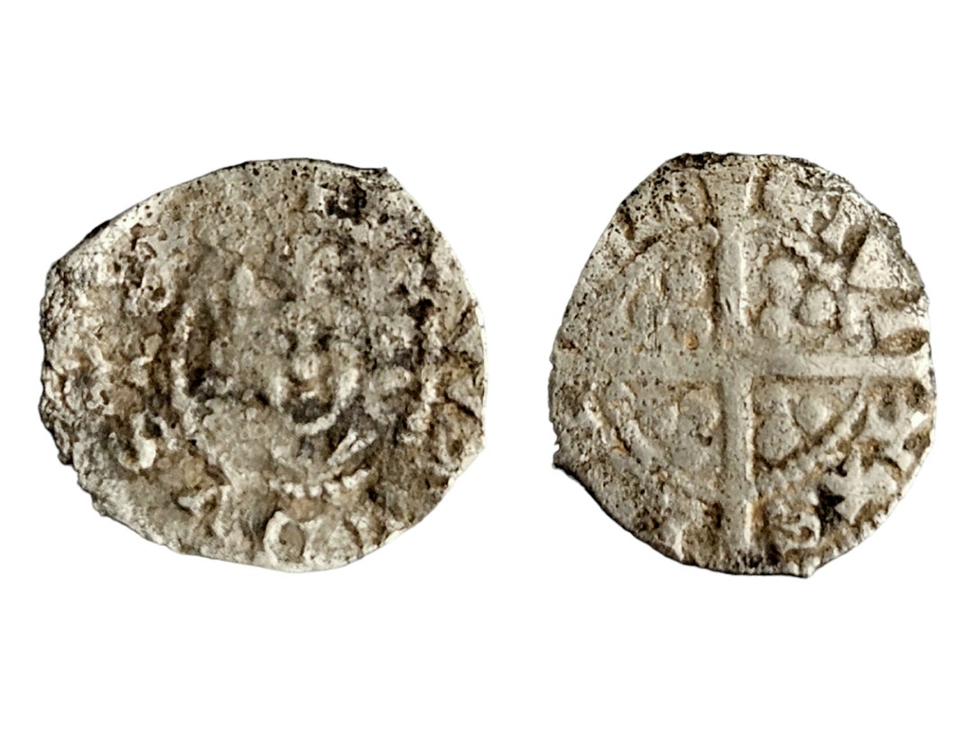 King Edward I Medieval Silver Hammered Farthing Coin Circa 1279-1307 AD, London Mint, Metal ...
