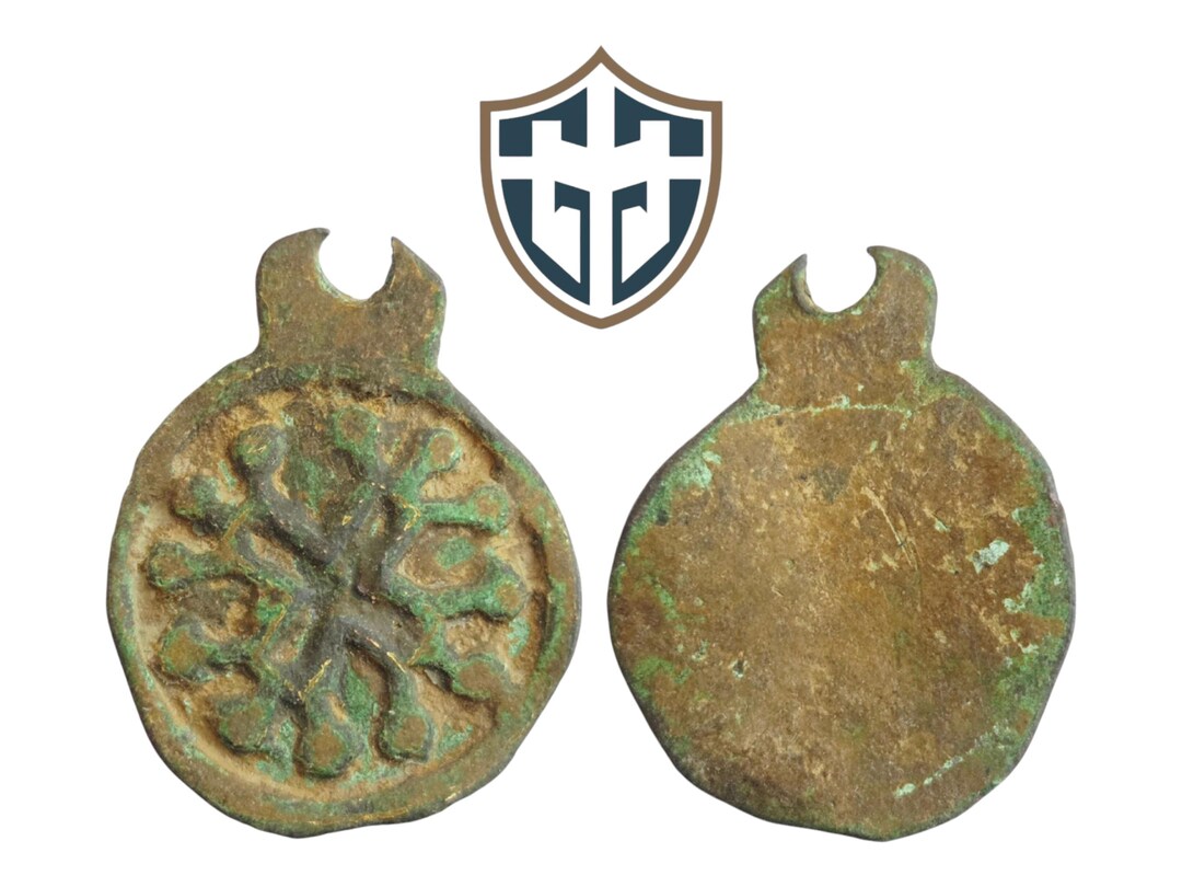 Copper Alloy Medieval Horse Harness Pendant With Cross Motif Circa 14th ...