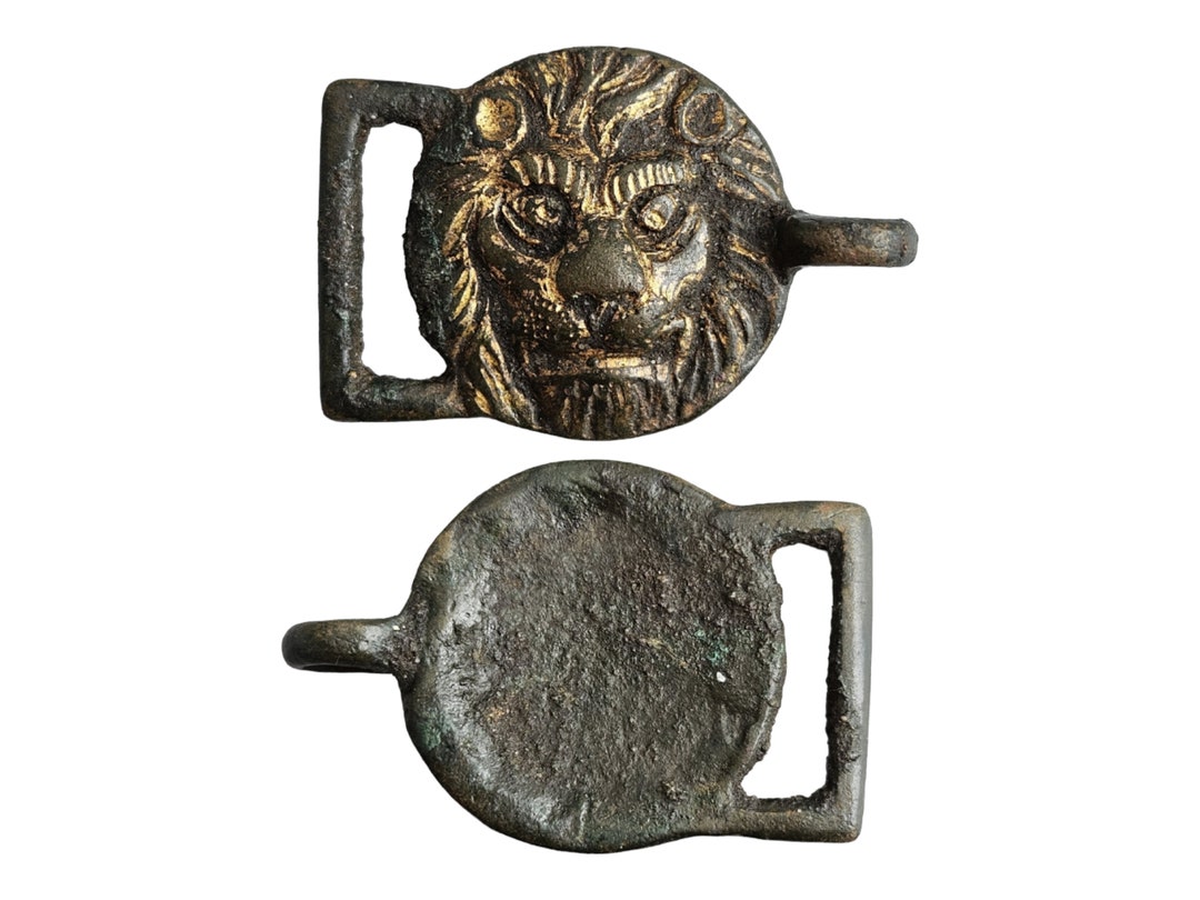 Bronze-gilt Zoomorphic Lion Royal Navy Officer Sword Belt Fitting Circa ...