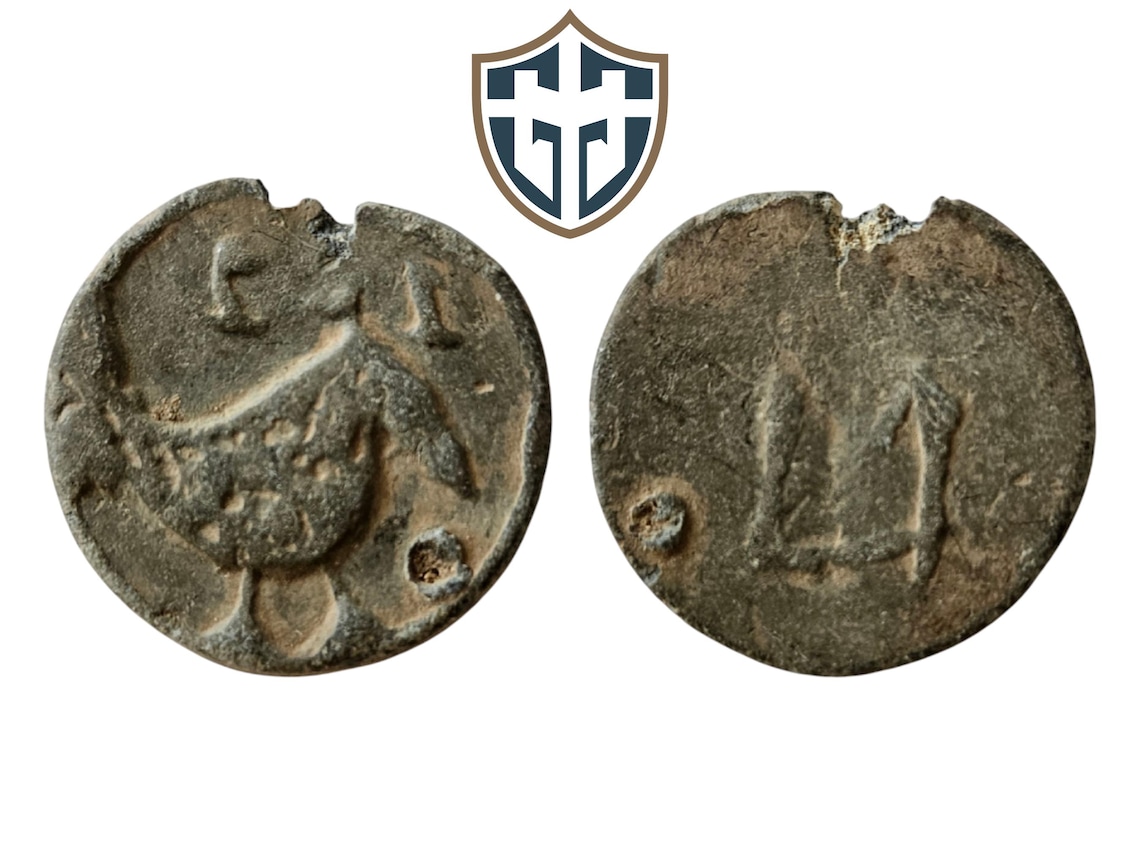 Post Medieval Lead Pictorial Token With Zoomorphic Bird Circa 17th-18th ...