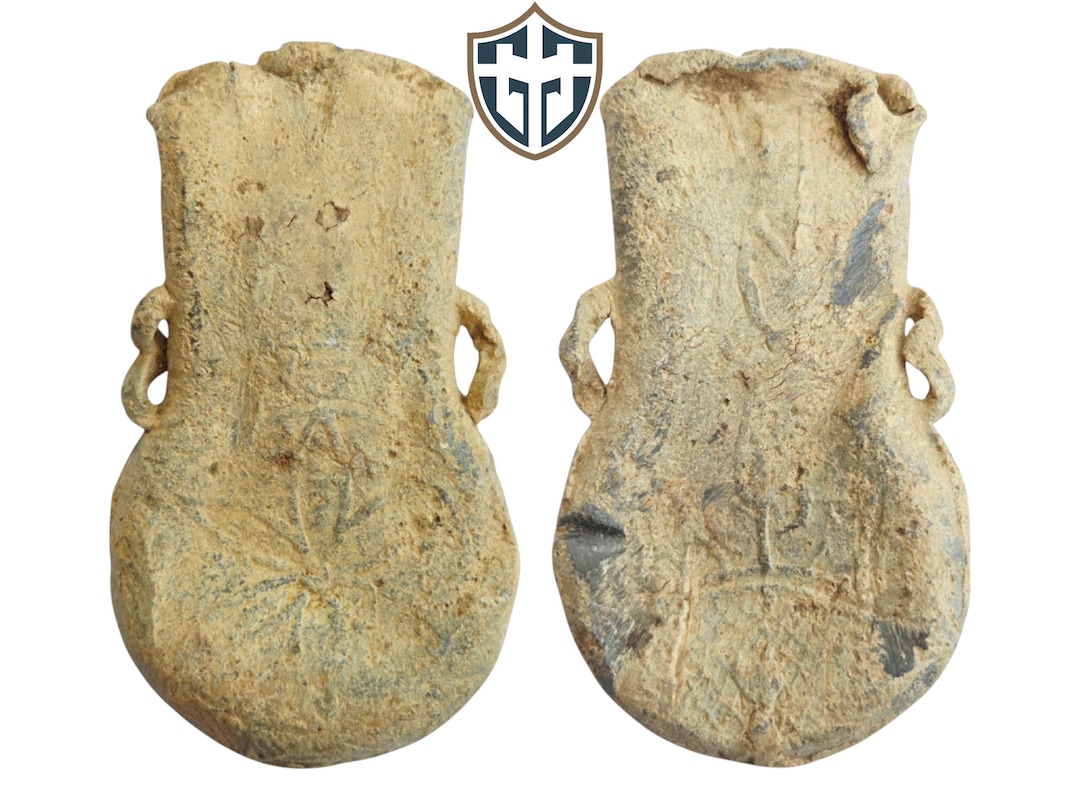 Lead Medieval Pilgrims Ampulla With Flower Motif Circa 14th-15th ...