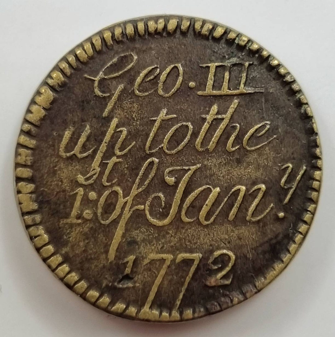 King George III Copper Alloy Coin Weight for the Gold Guinea Circa 18th ...
