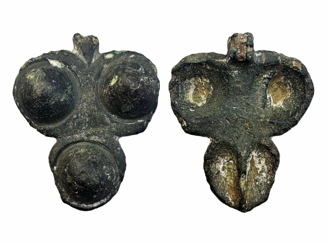 Scarce Bronze Iron Age Trilobed Plate Brooch Circa 300-150 BC, Metal ...