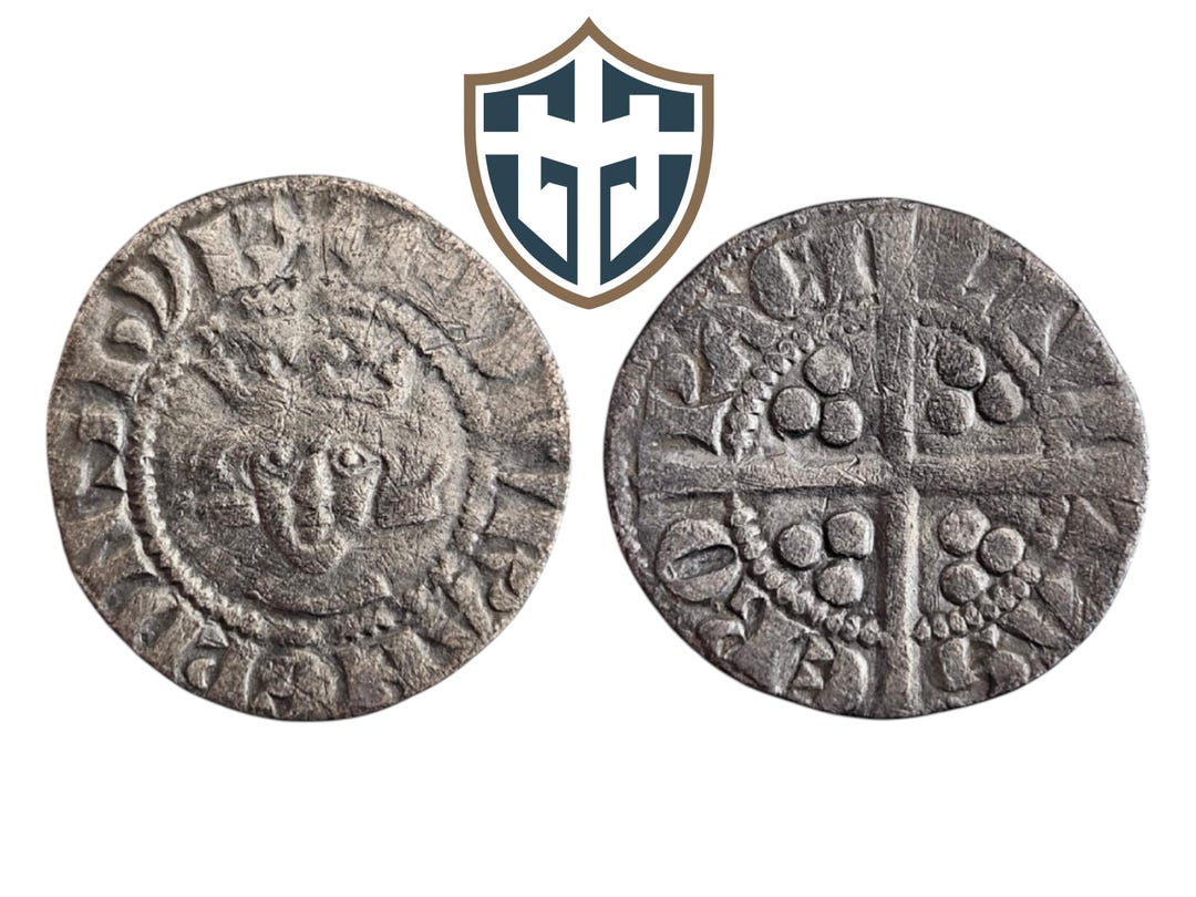 King Edward I Medieval Silver Hammered Penny Coin Circa 1279-1307 AD ...
