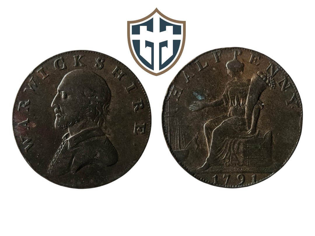 Warwickshire, William Shakespeare Halfpenny Copper Condor Token Circa ...