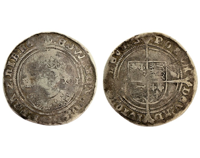 King Edward VI Silver Hammered Shilling Coin Circa 1551 AD, Southwark ...