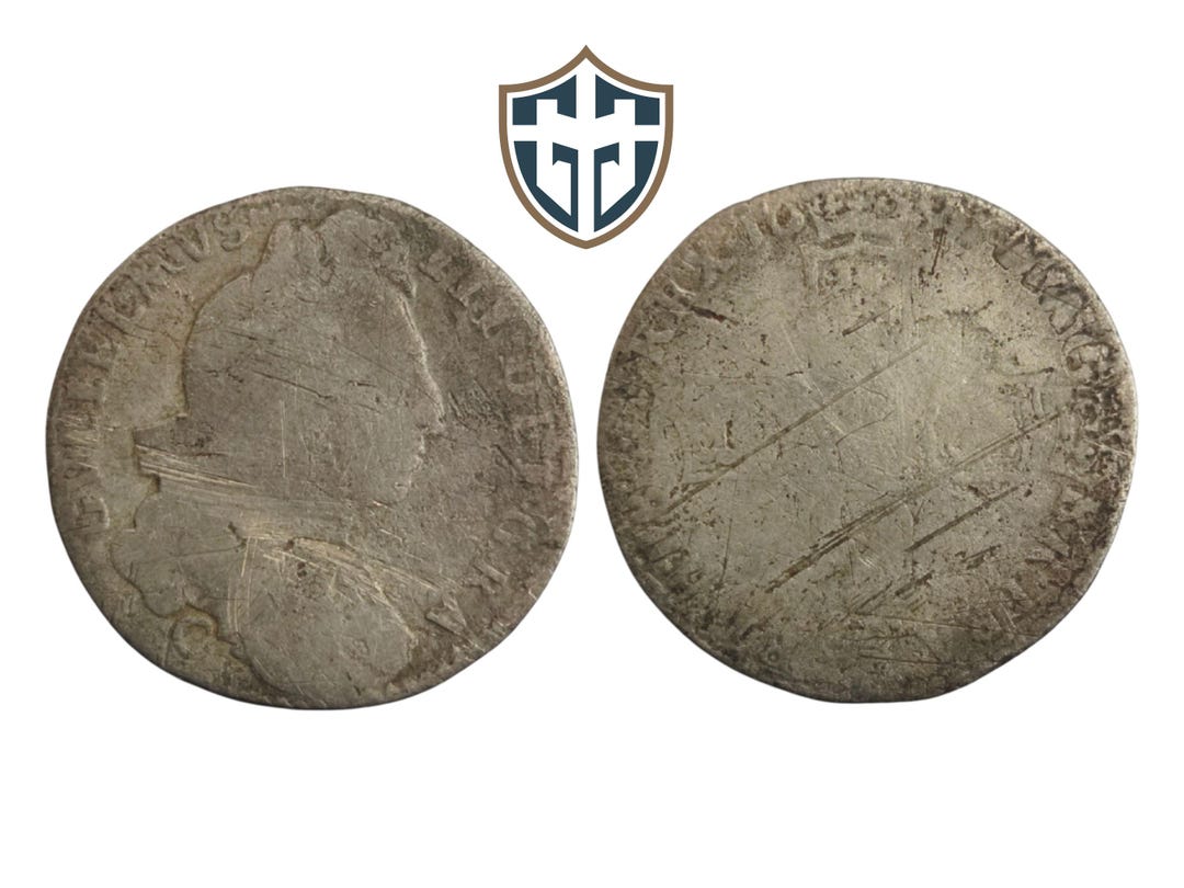 King William III Silver Milled Sixpence Coin Circa 1697 AD, Chester ...