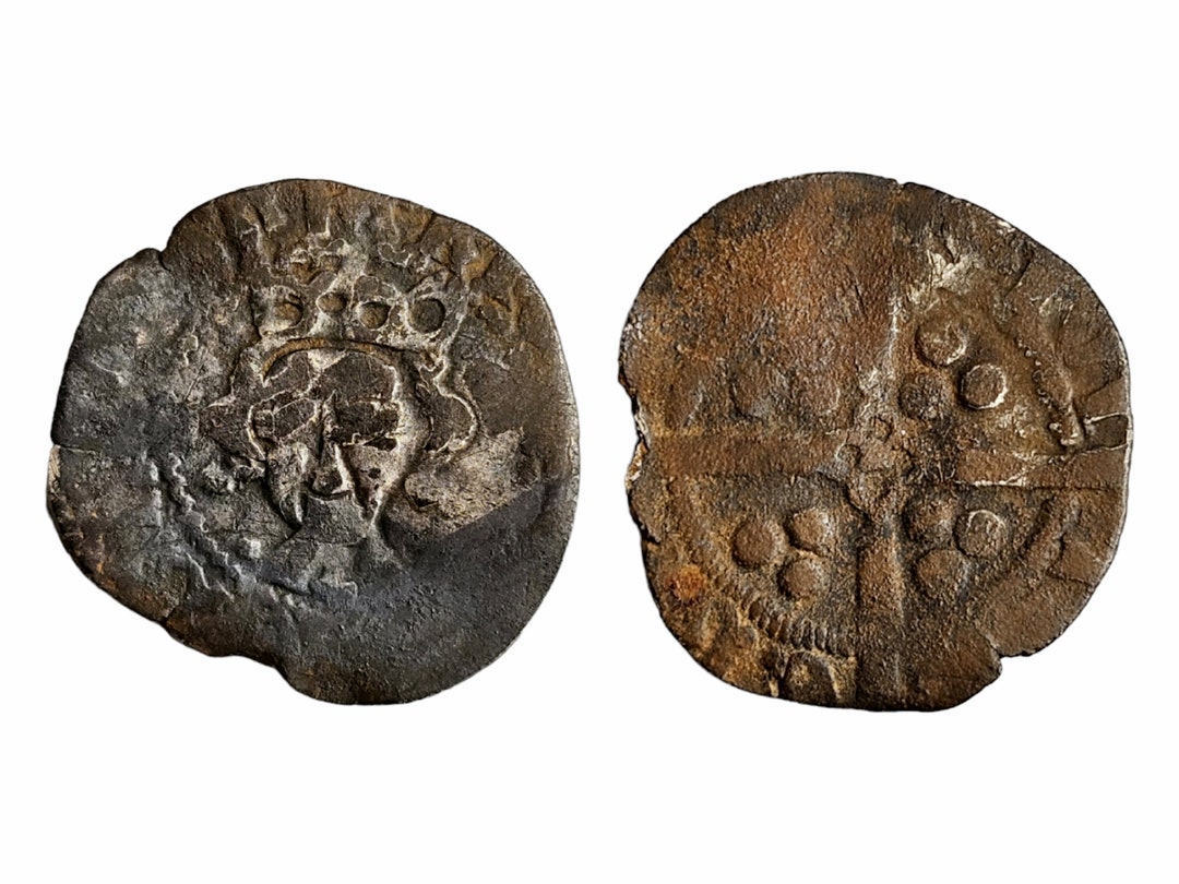 King Richard II Silver Hammered Penny Coin Circa 1377-1399 AD, Local ...