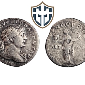 Trajan Ar Silver Roman Denarius Coin Circa 98-117 AD, Aeternitas ...