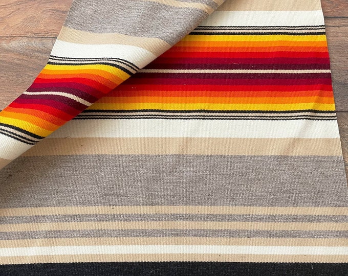 PNW Southwestern Native Wool REMNANT Fabric , in Native Serape Pattern ...