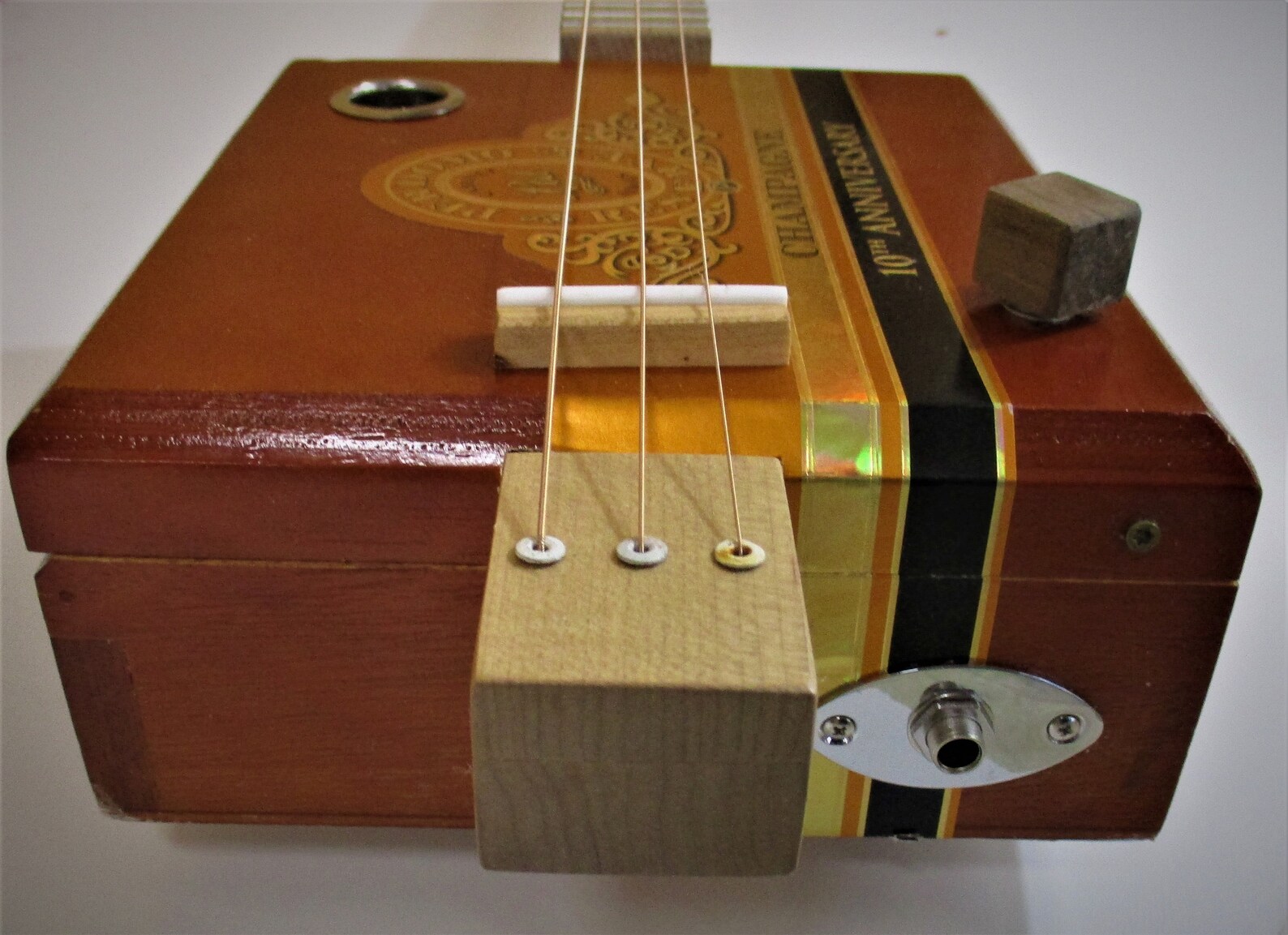 Blues Slide Guitar. Cigar Box Electric or Acoustic 3-string Guitar. - Etsy
