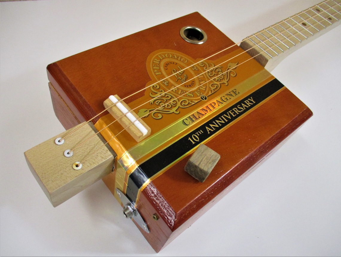 Blues Slide Guitar. Cigar Box Electric or Acoustic 3-string Guitar. - Etsy