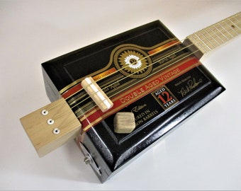 Cigar Box Guitar 3-string Electric or Acoustic Guitar. | Etsy